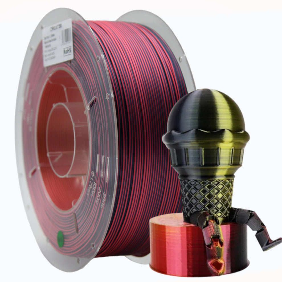 PLA Silk - Black & Red & Gold – Akku Technology